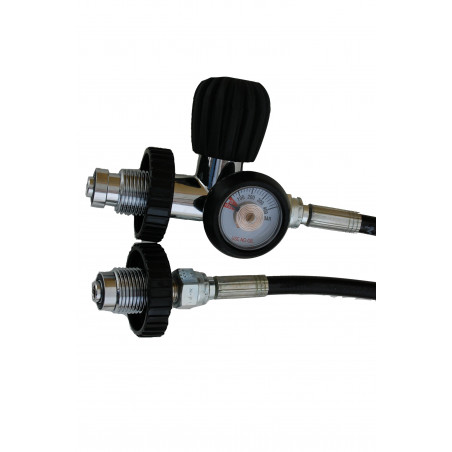 Diving Transfer Lyre DIN 300bar with mano 200cm long