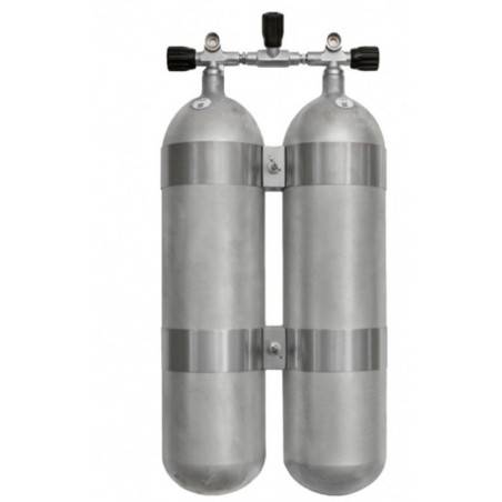 Galvanized diving cylinder 2x12L 232 bar | DIVEAVENUE
