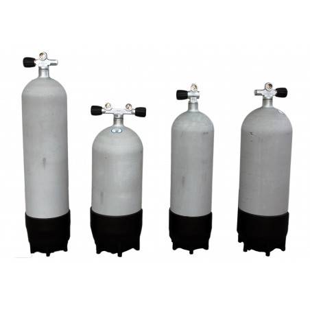Scuba tank 12L long 232bar steel galvanized FABER