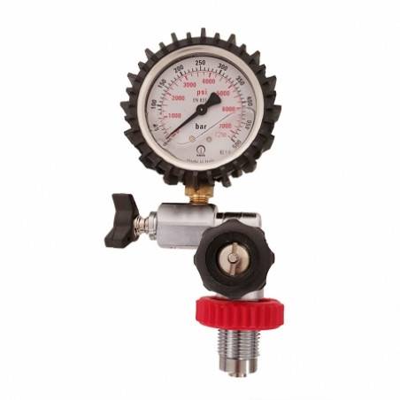 BAUER Filling valve DIN 230bar with pressure gauge